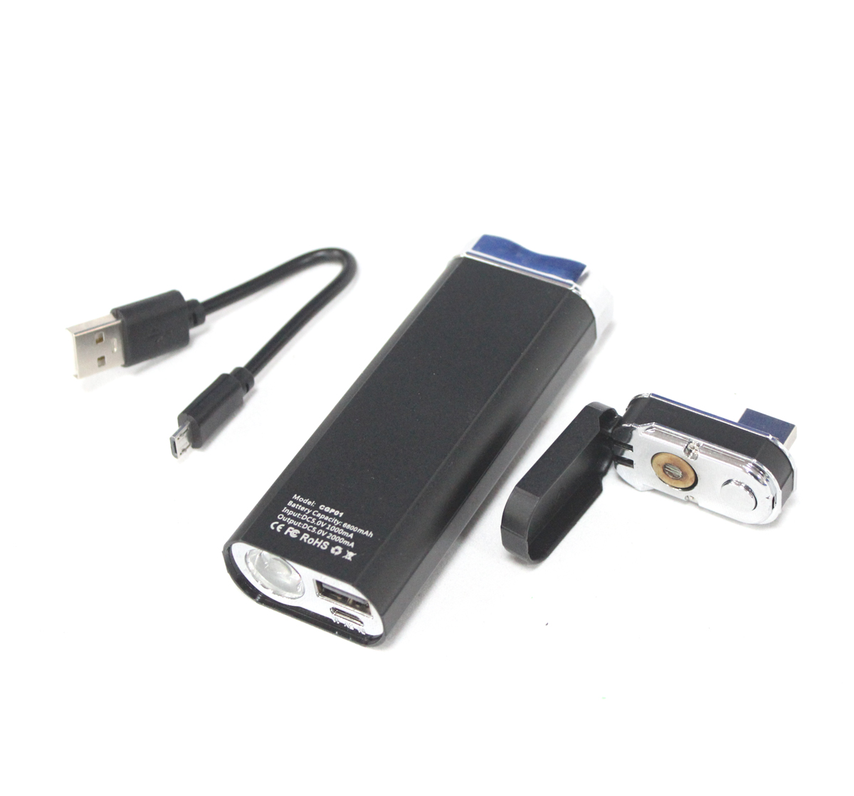 Multi-Function Pocket Power Bank LED Light Cigarette Lighter 6800mAH ...