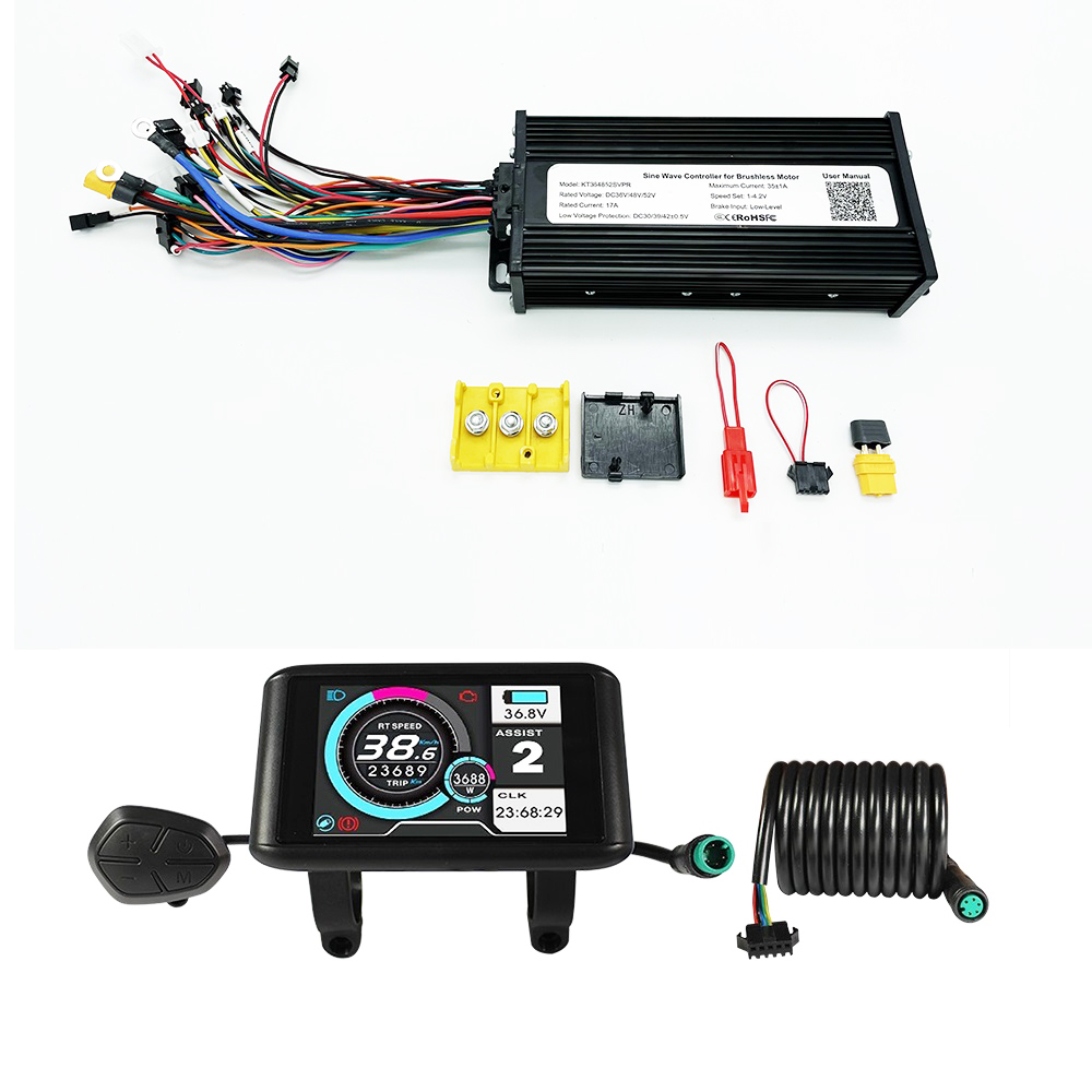 36V-52V 1000W-1500W 35A 3-mode Sine Wave ebike Controller with Colorful ...