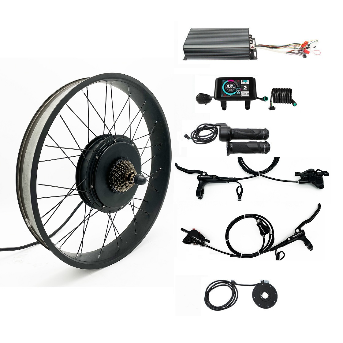 48V-72V 3000W-5000W Fat Wheel eBike Conversion Kits